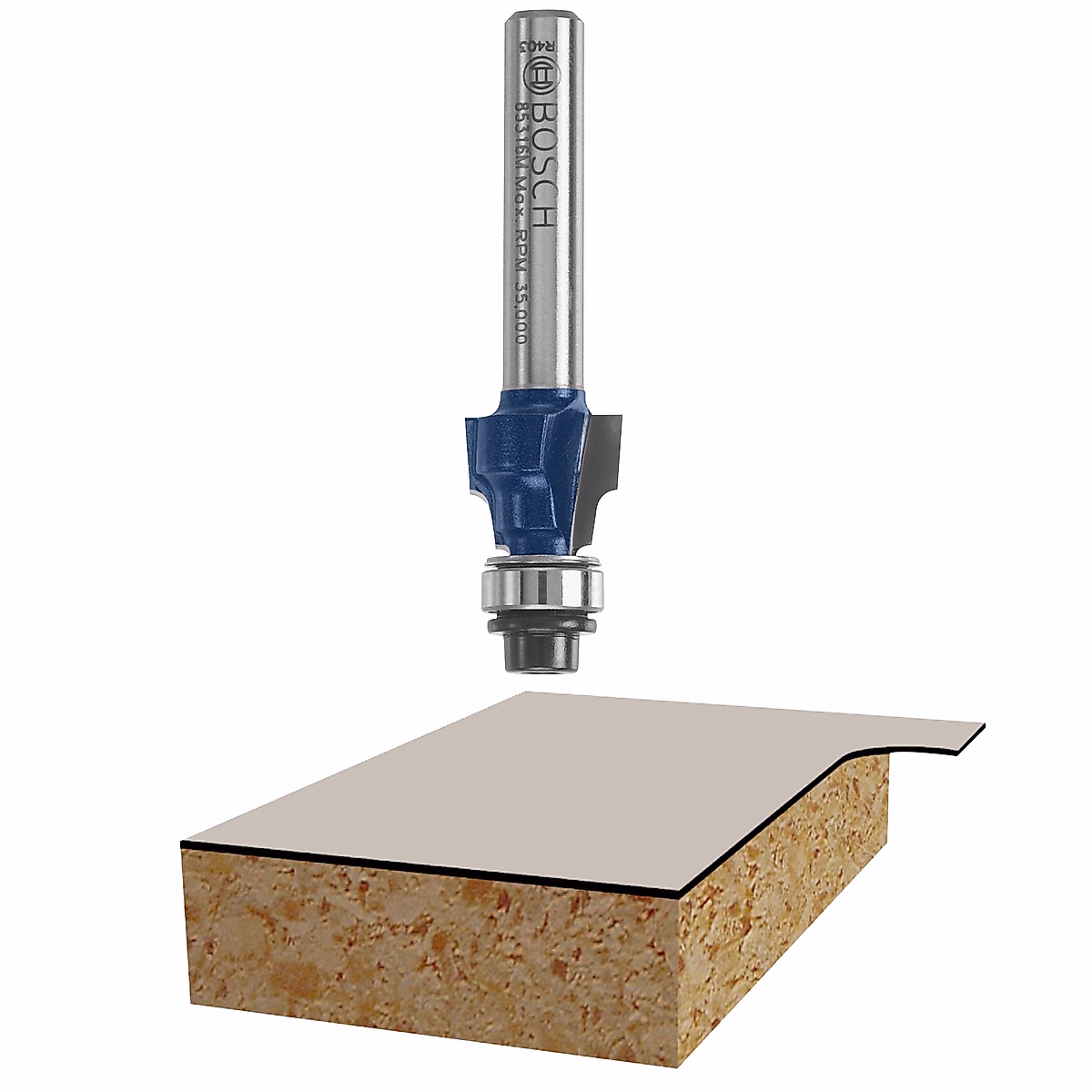 Bosch 85316M 1/2 in. x 3/8 in. Carbide-Tipped Smooth-Edge Laminate Trim Router Bit
