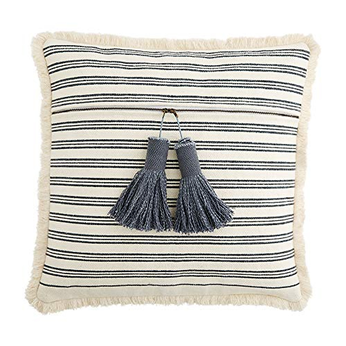 Mud Pie Tassel Fringe Pillow, Square, 20" x 20"