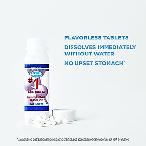 Hemorrhoid Treatment, Homeopathic Relief of Hemorroids, Colds, and Chapped Lips, Hyland's #1 Cell Salt Calcarea Fluorica 6X, 500 Count