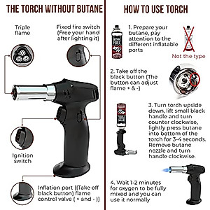 Blaze of Glory Cocktail Smoker Whiskey Smoker With Flavor Blaster Smoke Top Old fashioned Smoker Kit Includes: Gift Box, Brush,Torch, Drink Smoker, Cocktail Recipe Book, Cherry Wood Chips (No Butane)