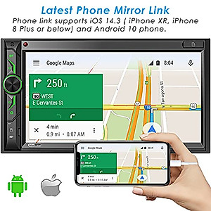 Double Din Car Multimedia System: 7 Inch HD Touchscreen Car Stereo Receiver – Bluetooth Car Radio MP5 Player with Mirror Link | Rear View Camera | MP3 | AM/FM | USB/SD/AUX | Steering Wheel Control
