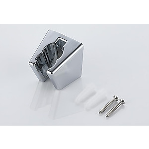 Handheld Shower Head Bracket for Bathroom, Wall Mount Robust Shower Head Holder, Universal Hand Held Shower Wand Hose Sprayer Holder, Chrome