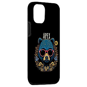 iPhone 13 Pro Apex NC Fun Bear Wearing Glasses Flowers Design Case