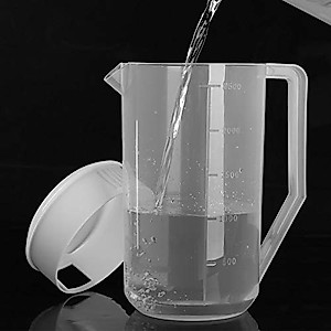 Aislor Plastic Straining gallon pitcher,Dishwasher Safe White 2500ML