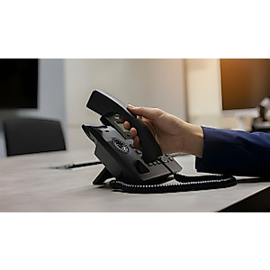 Uvital Telephone Phone Handset Cable Cord, Coiled Length 0.72 to 6 Feet Uncoiled Landline Phone Handset Cable Cord RJ9/RJ10/RJ22 4P4C(Black) (6ft)