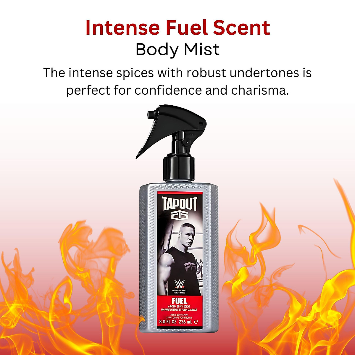 Tapout Fuel Body Spray Perfume for Men – Refreshing Fragrance, 8 oz