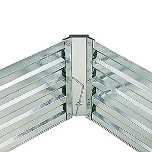 DIIYIV Galvanized Raised Garden Bed,Planter Raised Beds,Outdoor Garden Boxes,Large Metal Planter Box for Vegetables Flowers Herb,1 Pack 2pcs 8x4x1FT