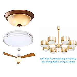 Ledytech 3.93'' LED Retrofit Light Kit for Ceiling Flush Light Ceiling Fan Light Replacement Panel PCB 18W Color Temperature Adjustable 3000K 4500K 6000K 2200LM 120V CRI90 Dimmable