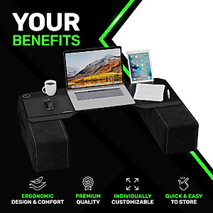 Couchmaster CYBOSS - Extra Wide Laptop Stand for Couch and Bed, Ergonomic Design with Cushions, Lap Desk Supports Notebooks up to 18 Inches – You are The Big Boss! The CYBOSS!