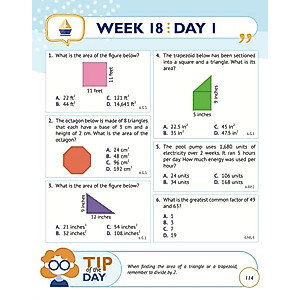 6th Grade Common Core Math: Daily Practice Workbook - Part I: Multiple Choice | 1000+ Practice Questions and Video Explanations | Argo Brothers (Next Generation Learning Standards Aligned (NGSS))