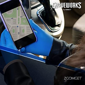 GLOVEPLUS HD Medical Blue LatexGloves, Box of 50, 13 mil, Size XLarge, Powder Free, Textured, Disposable, Non-Sterile,GPLHD88100-BX