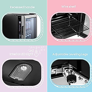 COMFEE' CRV48S3AST Beverage Cooler, 48 Cans Beverage Refrigerator, Digital Temperature Control, Glass Door With Stainless Steel Frame, Reversible Hinge Door And Legs For Home, Apartment,Dorm, Office