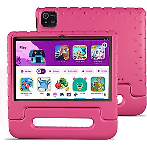 NOBKLEN Kids Tablet 10 Inch with Android 13, 4GB RAM 64GB Storage, Parental Controls, Educational Apps, Dual Camera, WiFi 6, 8000mAh Battery, Kid-Proof Case