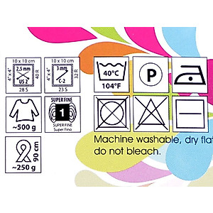 YarnArt Flowers Cotton Acrylic Blend Yarn - 55% Cotton 45% Acrylic 250gr 1094yds Multicolor Cotton Yarn Rainbow Crochet Yarn - Spring Summer 1 Fine Sport Yarn - Skein (316)