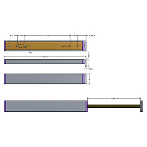 Designer Wardrobe Reversible Closet Valet Rod 11.75" or 13.75" Length with 8.5" Retractable Pullout Extension and Installation Hardware (Matte Brass, 11.75 Inch Long)