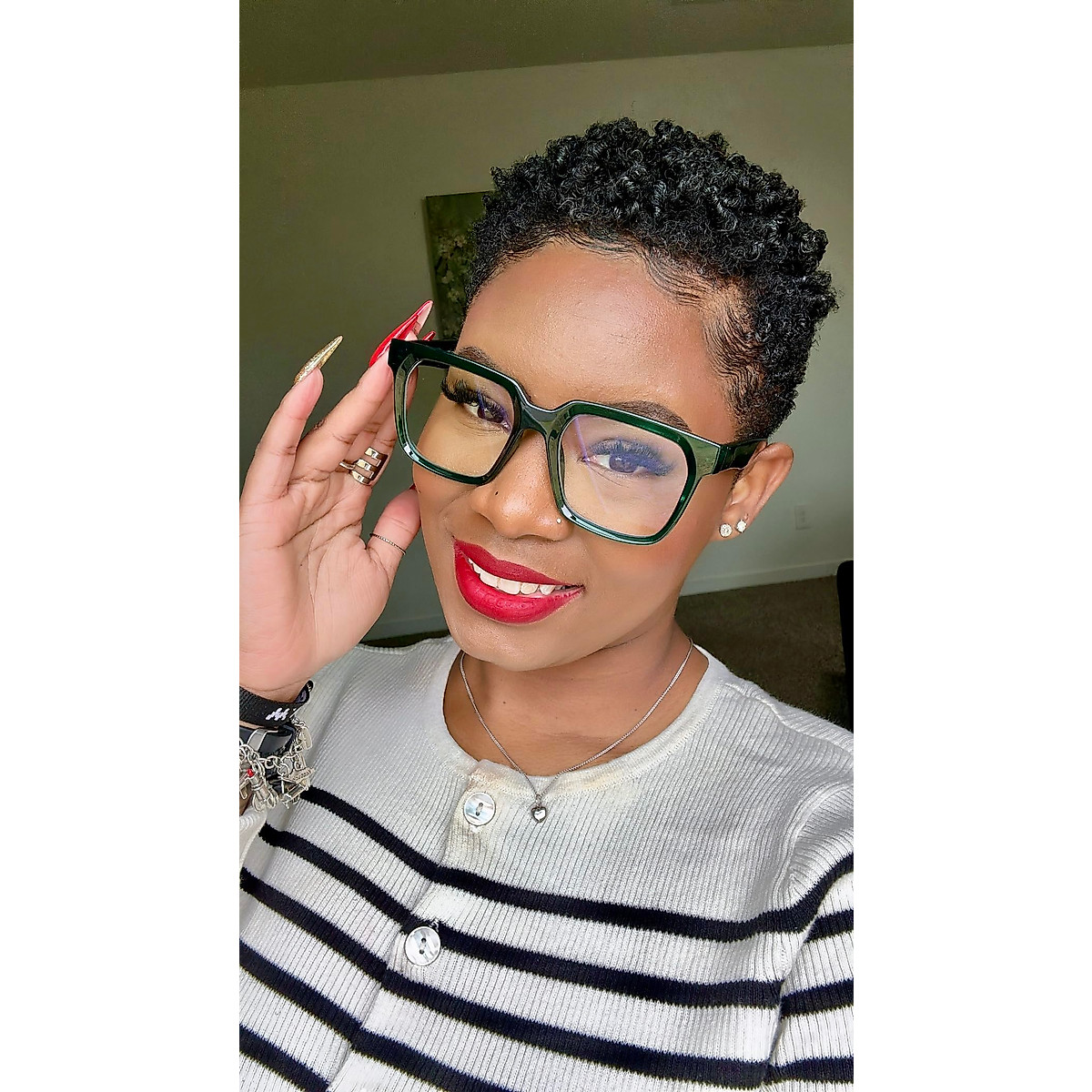 VISOONE Rectangle TR90 Blue Light Blocking Glasses Computer Eyewear with Preppy Look for Women and Men Cougar