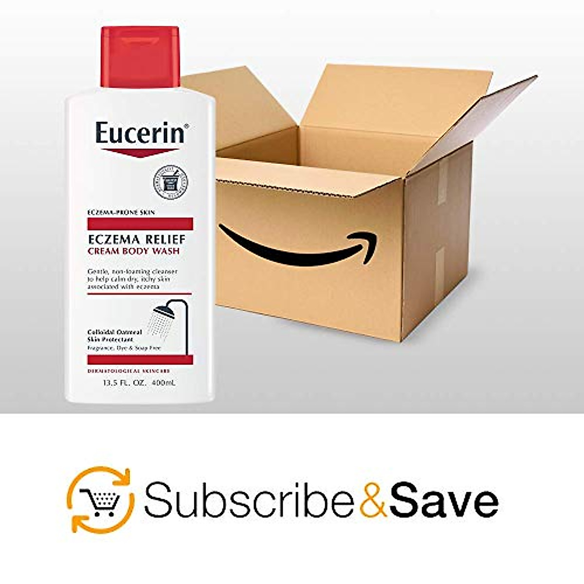 Eucerin Eczema Relief Cream & Body Wash, Eczema Body Wash, Cream Body Wash, 13.5 Fl Oz Bottle