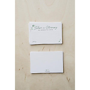 CLEVER SIGNS 50 Pcs Share a Memory Card, 4" x 6" - for Celebration of Life Birthday Anniversary Memorial Funeral Graduation Bridal Shower Game