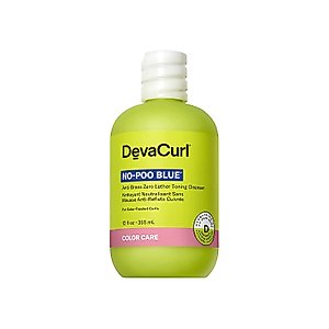 DevaCurl No-Poo Blue® Anti-Brass Zero Lather Toning Cleanser, Superfruits, 12 fl. oz.