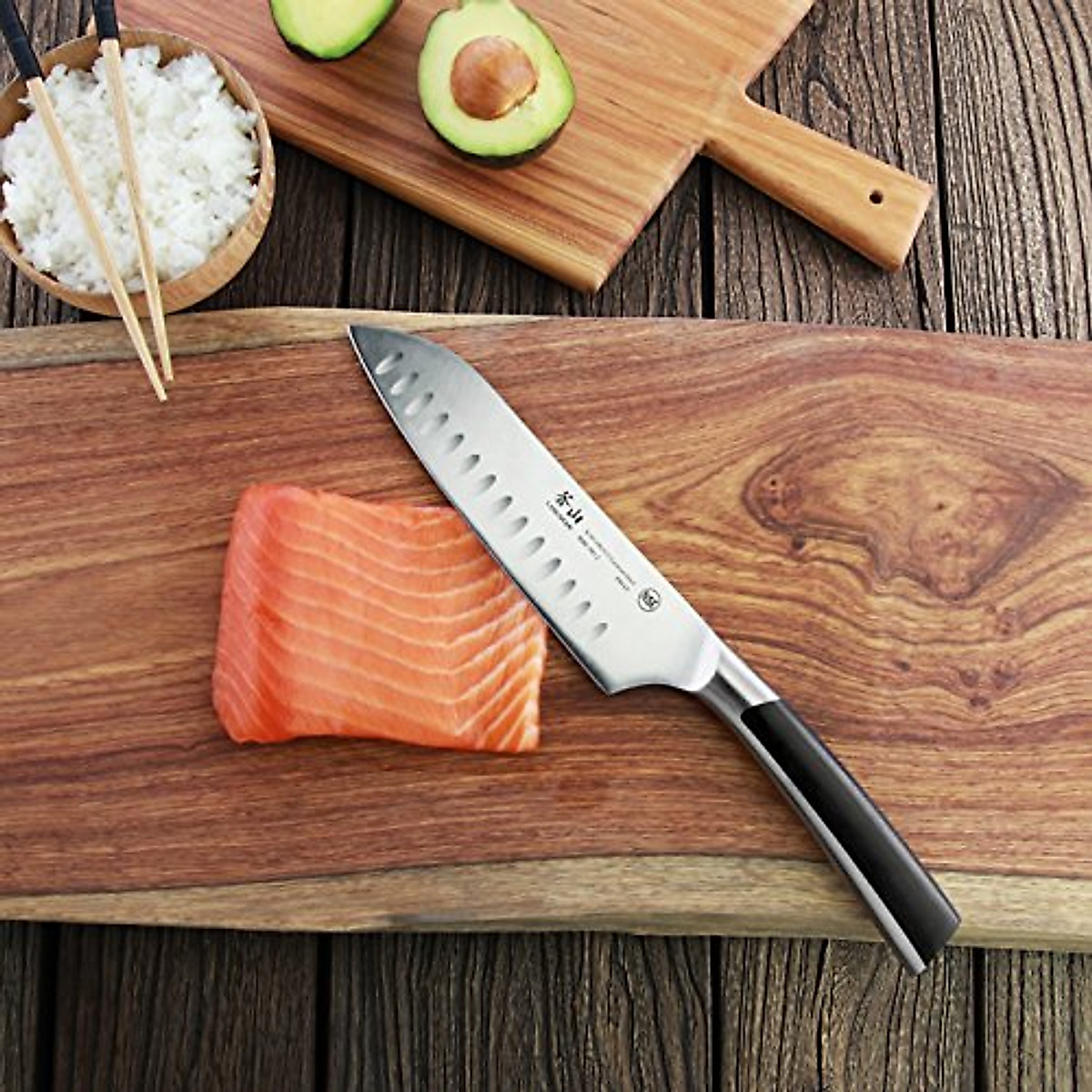 Cangshan N Series 59113 German Steel Forged Santoku Knife, 7-Inch