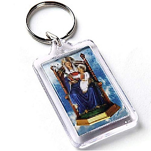 XUMIN 10PCS Transparent Acrylic Rectangle Blank Keychain Photo Frame Key Chains Key Ring Keyring Holder with Metal Rings for Key Accessory