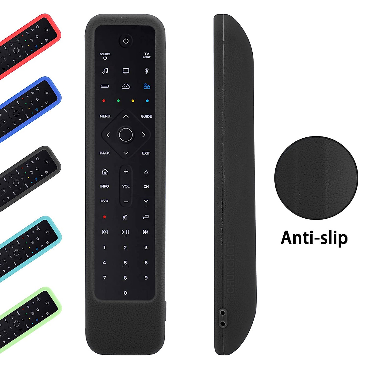 Protective Silicone Remote Case for Bose Soundbar 500 700 Remote Control, Shockproof, Washable and Skin-Friendly Cover, Non-Slip and Durable (Black)