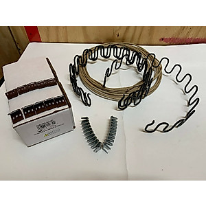 Galaxy Supply Inc. Zig Zag- Springs 9 Gauge 33" x 4 pcs,Plus Special Package 10 pcs 7 Holes Clip +20 pcs Stay Wire Clips + 10 feet of Springing Wire for All Upholstery Use