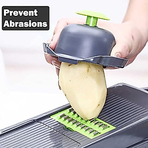 LIHUYAS 12 in 1 Pro Vegetable Chopper with Container, Multifunctional Veggie Chopper Dicer,Salad Chopper Box, Mandoline Slicer,Food Chopper with Sharp Blades, Easy to Clean