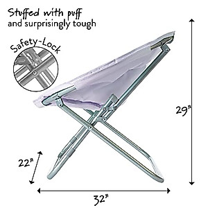 Urban Shop Micromink Foldable Saucer Chair, Lavender