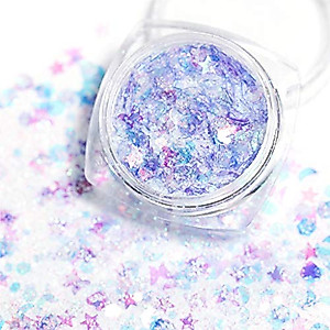 Stars Crystal Sequins Epoxy Resin Mold Filler Holographic Nail Sequins Glitter Flakes for Nail Art Decorations