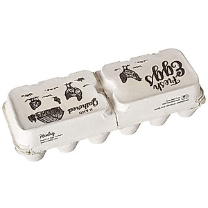 Half Dozen Empty Egg Cartons- Bulk 50 Full Dozen Can Split to 100 Half Dozen Size- Securely Holds 6 or 12 Extra Large Eggs