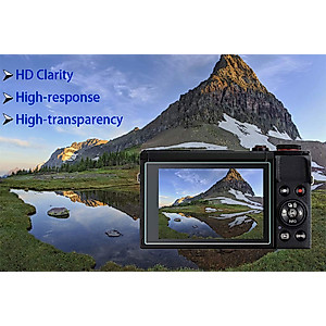 HUIPUXIANG Screen Protector for Canon EOS M200 DSLR Camera (for Accessories) with Hot Shoe Cover Tempered Glass Film 0.3mm High Definition 9H Hardness Anti-Scrach Anti-Fingerprint Anti-Dust[3 Pack]