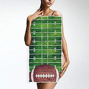 Vdsrup Grunge American Football Hand Towels Sports Field Towel Soft Bath Bathroom Towels Thin Guest Kitchen Tea Towels Dish Washcloths Housewarming Gifts 16 X 30 in