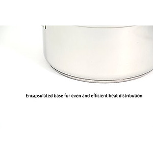 EXCELSTEEL 4 Piece 18/10 Stainless Steel Multi-Cookware Set With Encapsulated Base, 12 Qt