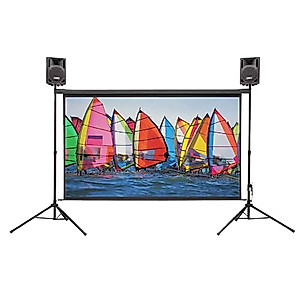 Indoor/Outdoor Theater Kit | Silverscreen Series System | Projection Screen with 1080pHD Savi 4000 Lumen Projector, Sound System, Streaming Device w/WiFi (SS-100)