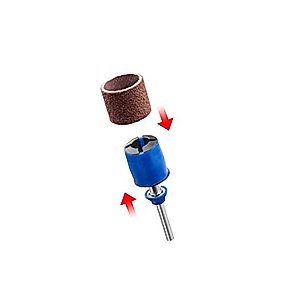 Dremel SC407 EZ SpeedClic Sanding Bands and Mandrel, Set of 2 Sanding Bands 13 mm (Grit 60/120) and 1 EZ SpeedClic Mandrel for Sanding, Shaping and Smoothing Wood and Plastic Materials