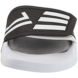 adidas Unisex Adilette Slides Sandal, Black/White/Black (TND), 11 US Women