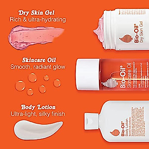 Bio-Oil Dry Skin Gel, Face and Body Moisturizer, Fast Absorbing Hydration, with Soothing Emollients and Vitamin B3, Non-Comedogenic, 6.7 Fl oz
