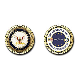 US Navy Aviation Electronics Technician Challenge Coin - Officially Licensed