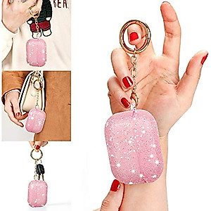 Bling Airpods Pro Case, Cute Glitter Diamond Airpod Pro 3 Case Cover for Girls Women, Rhinestone Protective Case with Keychain, Scratch Proof and Drop Proof for Apple Airpods Pro (Pink)