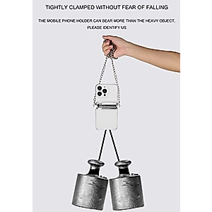 Phone Lanyard,Crossbody Cell Phone Lanyard with Adjustable Detachable,Crossbody Phone Lanyard with Phone Holder,Compatible with iPhone Samsung and Most Smartphones (Silver)