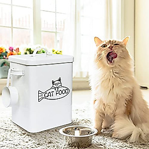 Vumdua Dog and Cat Food Storage Container, Farmhouse Pet Food Storage Containers with Lid and Dry Food Scoop, Durable Airtight Cat Food Container, Great Gift for Pet Owners