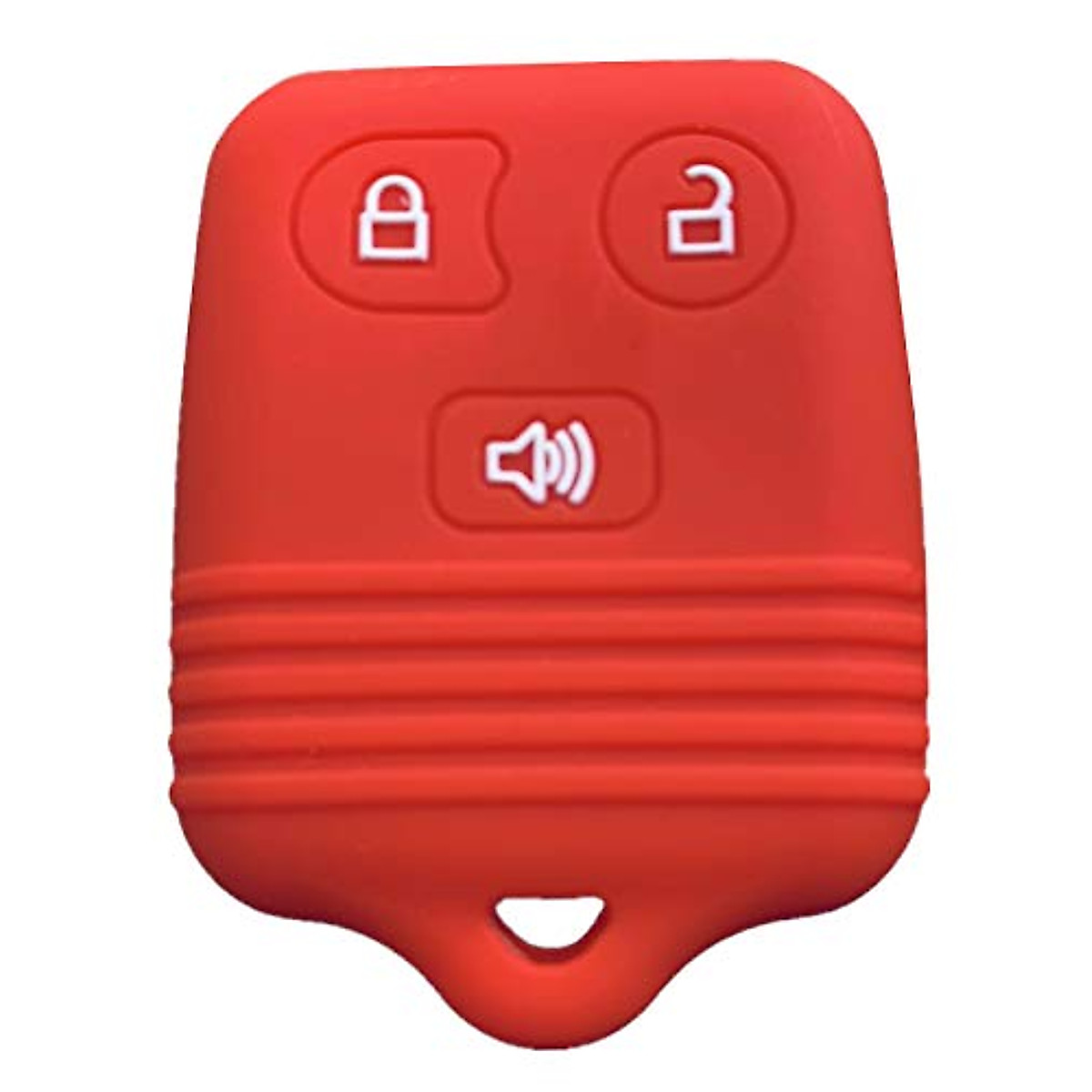 Rpkey Silicone Keyless Entry Remote Control Key Fob Cover Case protector Replacement Fit For Ford Lincoln Mercury Mazda CWTWB1U331 GQ43VT11T CWTWB1U345 8L3Z15K601B 8L-3Z-15K-601B(gules)