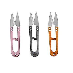 Ruwado 3 Pcs Thread Clippers Sewing Scissors 4.2 Inch Cutter Mini Snip Trimming Nipper Handheld Snippers Embroidery Clippers Sewing Scissors for Stitch Art Craft Project Tailor DIY Supplies