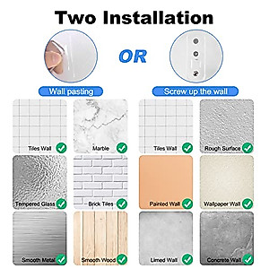 Shower Basket With 4 Hooks Strong Self-Adhesive Shower Shelf For Shampoo And Conditioner Bathroom Storage or Dormitory Kitchen SUS304 Stainless Steel Rust Proof, 3 Pack No Drilling Rust Proof - Silver