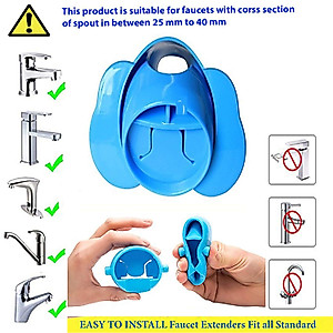 RafaLife - Faucet Cartoon Extender,Sink Handle Extender for Baby,Toddler and Kids Safety and Fun Hand-Washing Solution, Promotes Hand Washing in Children (2 Pack-Yellow Duck,Blue Elephant)