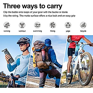 ELYPHINE 32/24 oz Water Bottles with Removable Straw & Time Marker, Motivational Sports Bottles with BPA Free Tritan Material, Leakproof Water Jug for Fitness