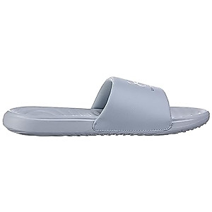 Under Armour Men's Ansa Fixed Strap Slide Sandal, (404) Harbor Blue/Harbor Blue/Metallic Downpour Gray, 13