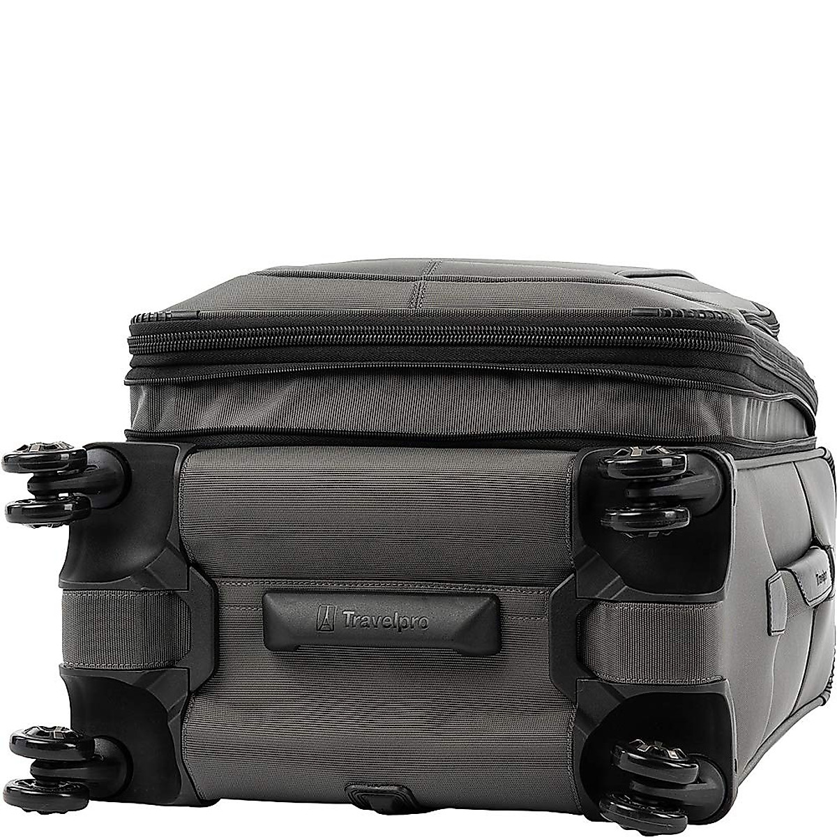 Travelpro Crew Versapack Softside Expandable 8 Spinner Wheel Carry on Luggage, USB Port, Men and Women, Jet Black, Carry on 21-Inch