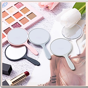 50 Pieces Handheld Mirror Small Hand Mirror with Handle Plastic Travel Makeup Cosmetic Handheld Mirrors Compact Portable Vanity Mirror 3.94 x 2.16 Inch for Women Men Girls Kids Daily DIY Use